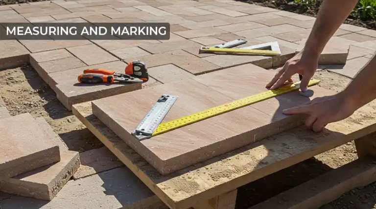 How to cut Indian Sandstone Paving
