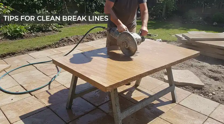 How to cut Indian Sandstone Paving