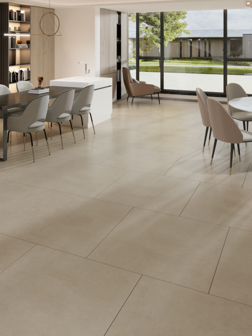 Cream Floor Tiles Large Gloss Cream 1200mm X 1200mm Onice Luxe