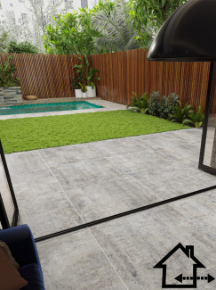 Murales Grey Italian Large Format Outdoor Tile - 1000x1000mm